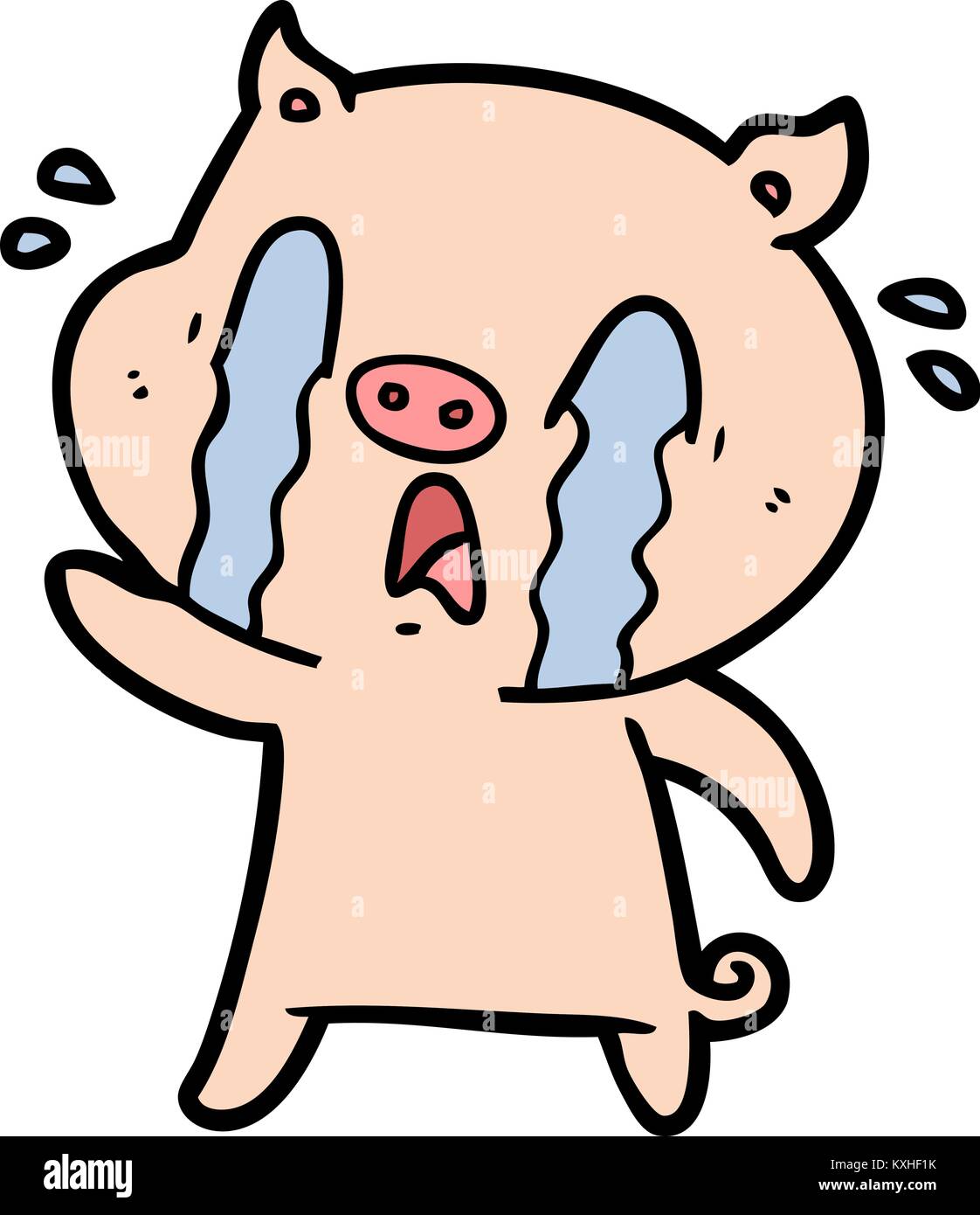 crying pig cartoon Stock Vector Image & Art - Alamy