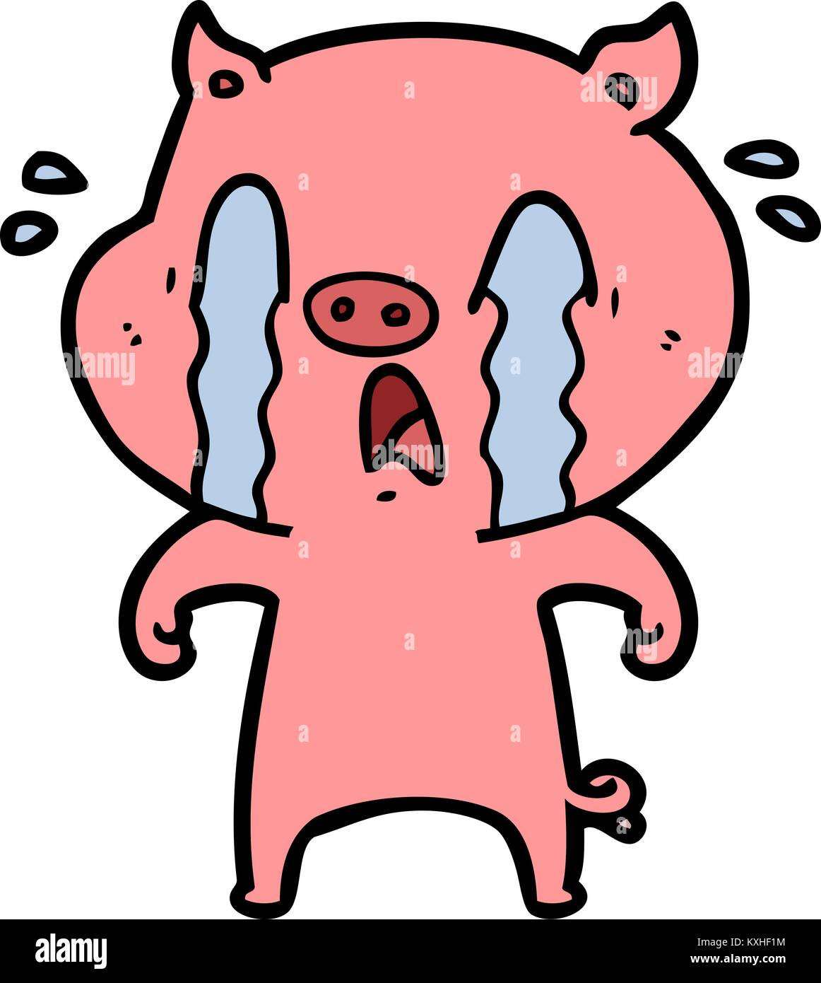 crying pig cartoon Stock Vector Image & Art - Alamy