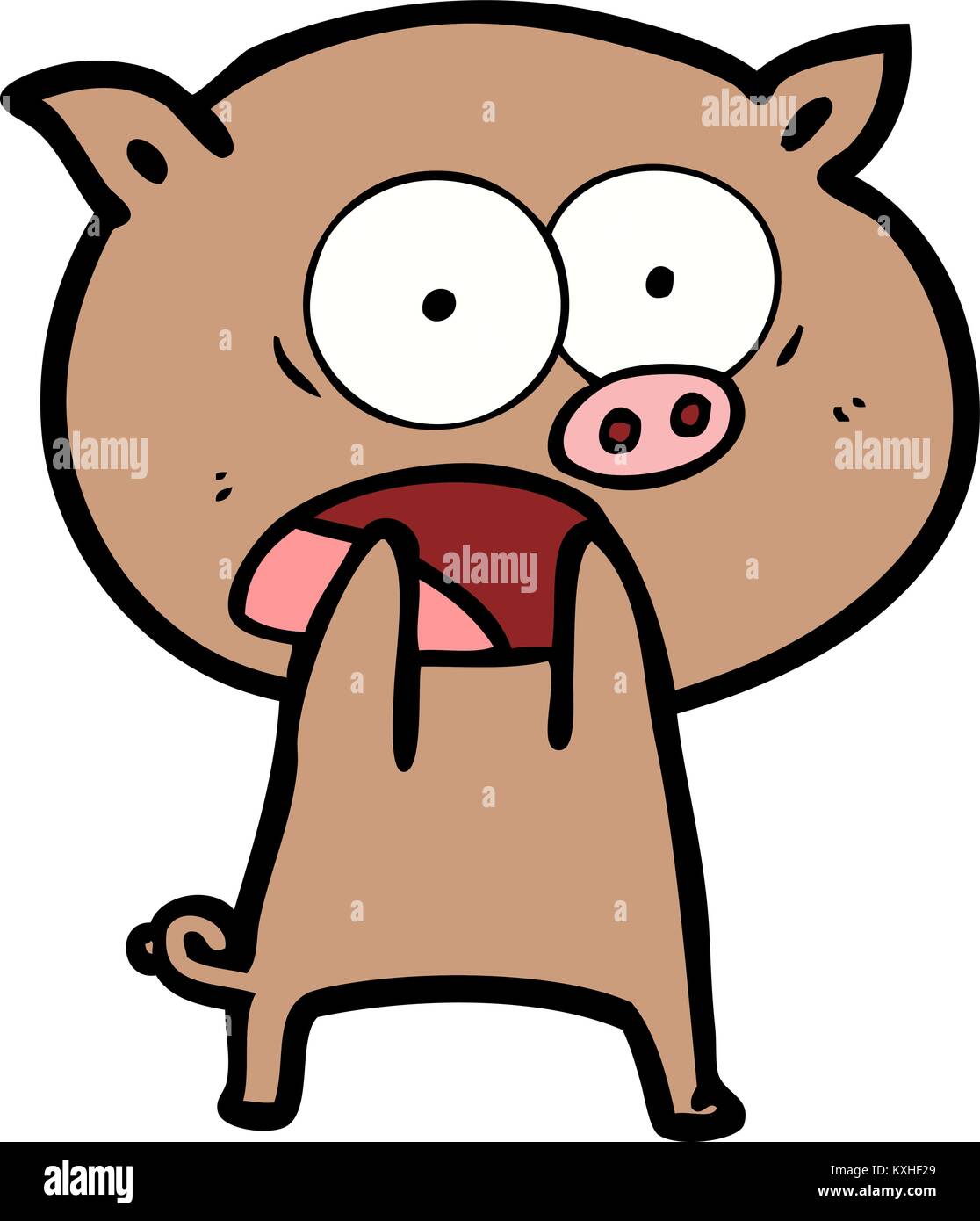 cartoon pig shouting Stock Vector Image & Art - Alamy