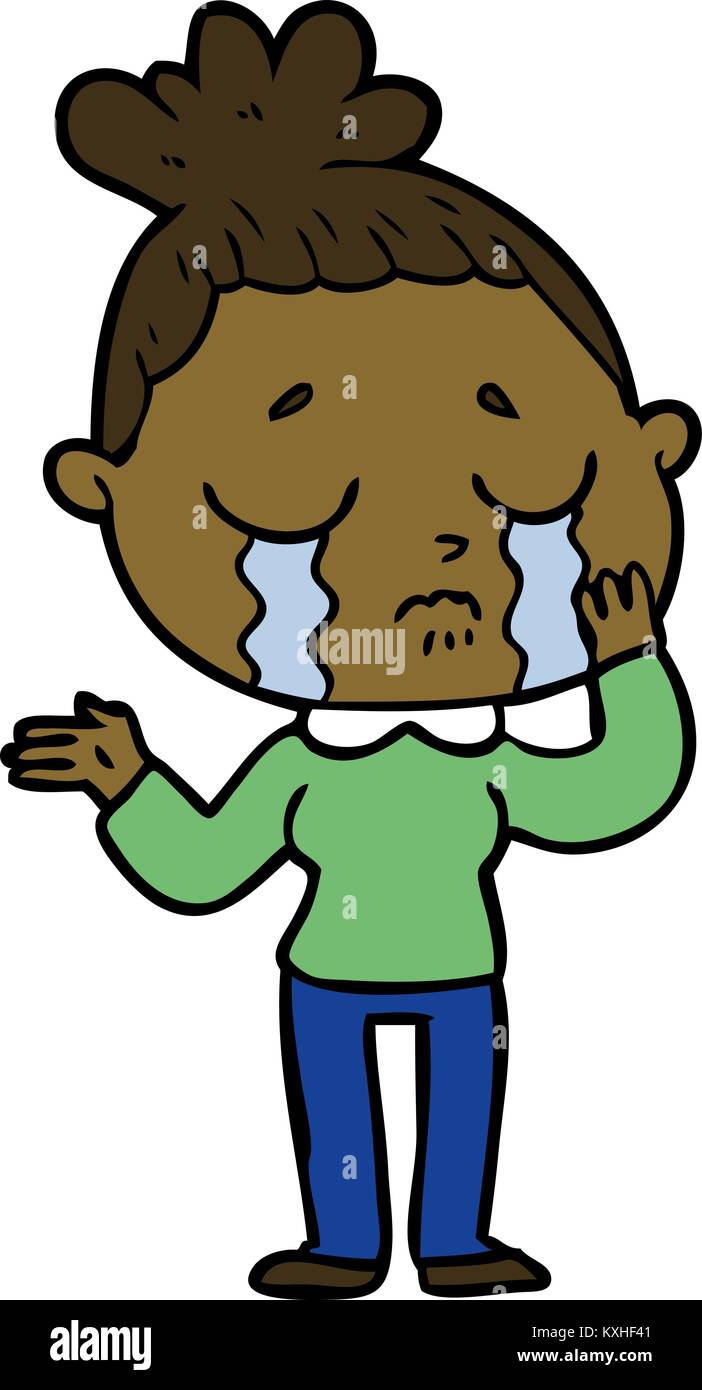 cartoon crying woman Stock Vector Image & Art - Alamy