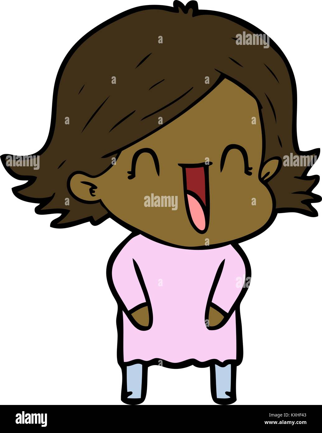 cartoon laughing woman Stock Vector Image & Art - Alamy