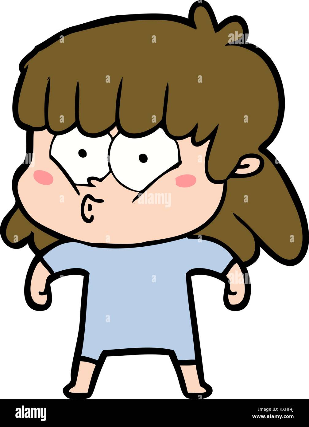 cartoon whistling girl Stock Vector Image & Art - Alamy
