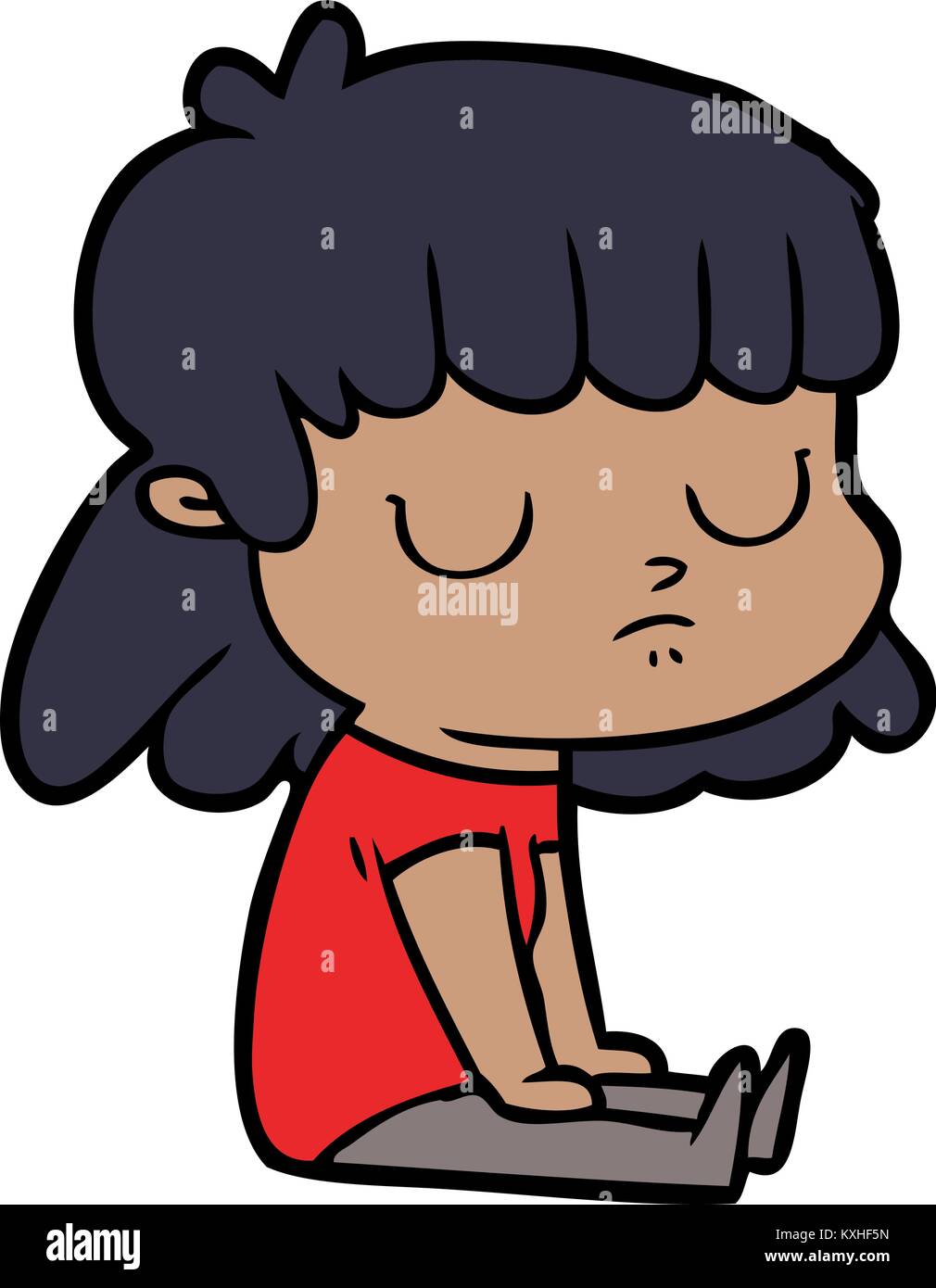 cartoon indifferent woman Stock Vector Image & Art - Alamy