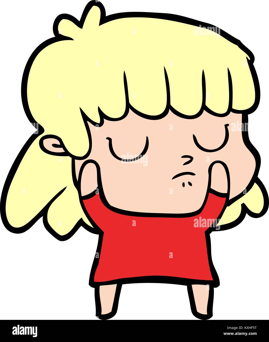 cartoon indifferent woman Stock Vector Image & Art - Alamy