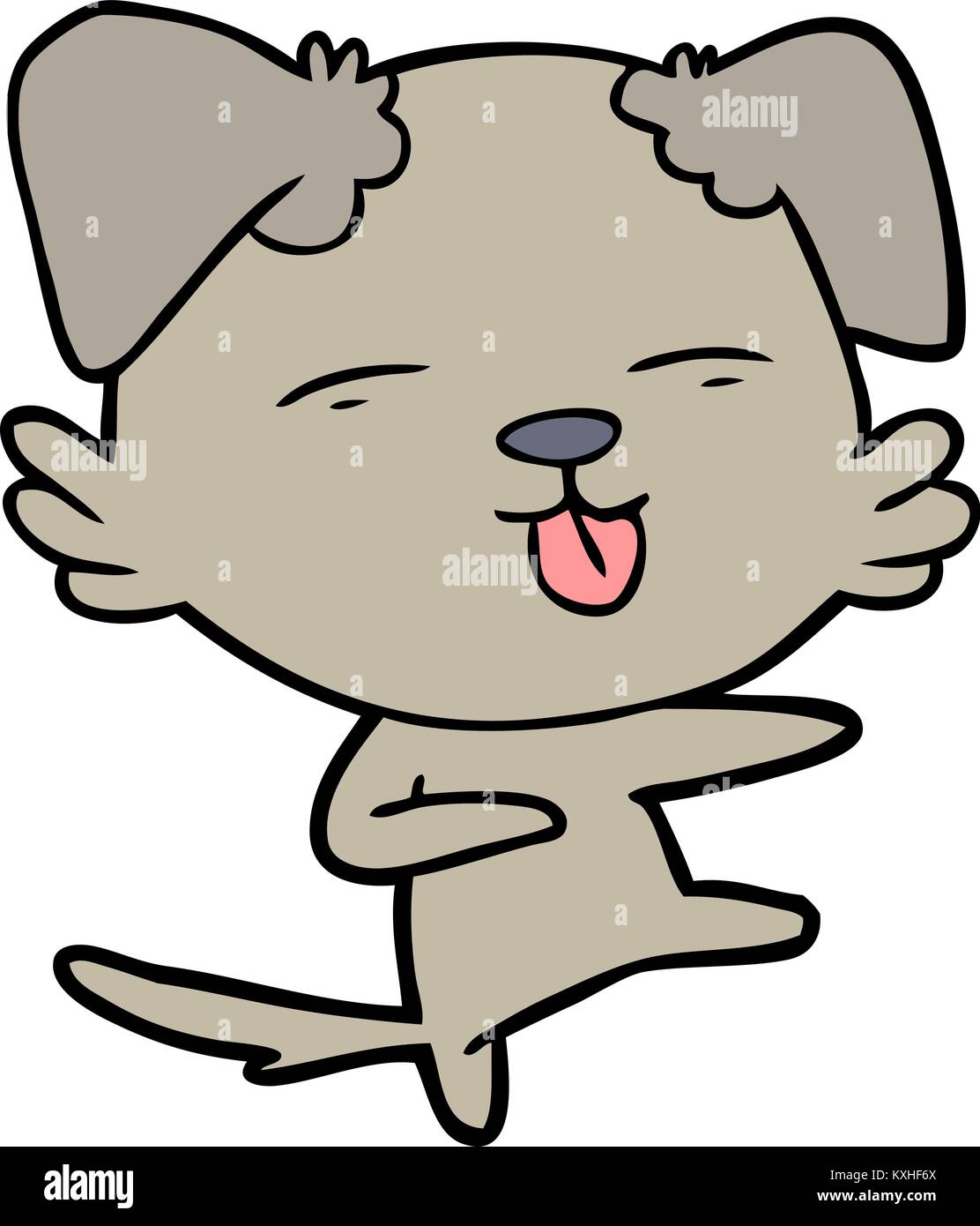 cartoon dog dancing Stock Vector Image & Art - Alamy