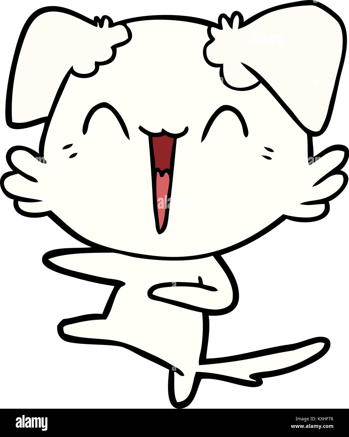 happy dancing dog cartoon Stock Vector Image & Art - Alamy