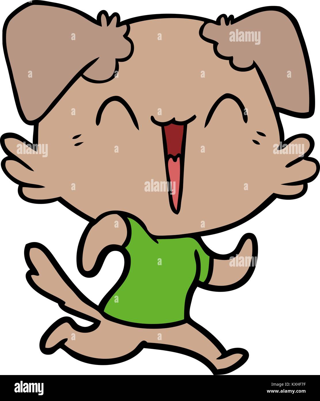 happy little dog cartoon Stock Vector Image & Art - Alamy