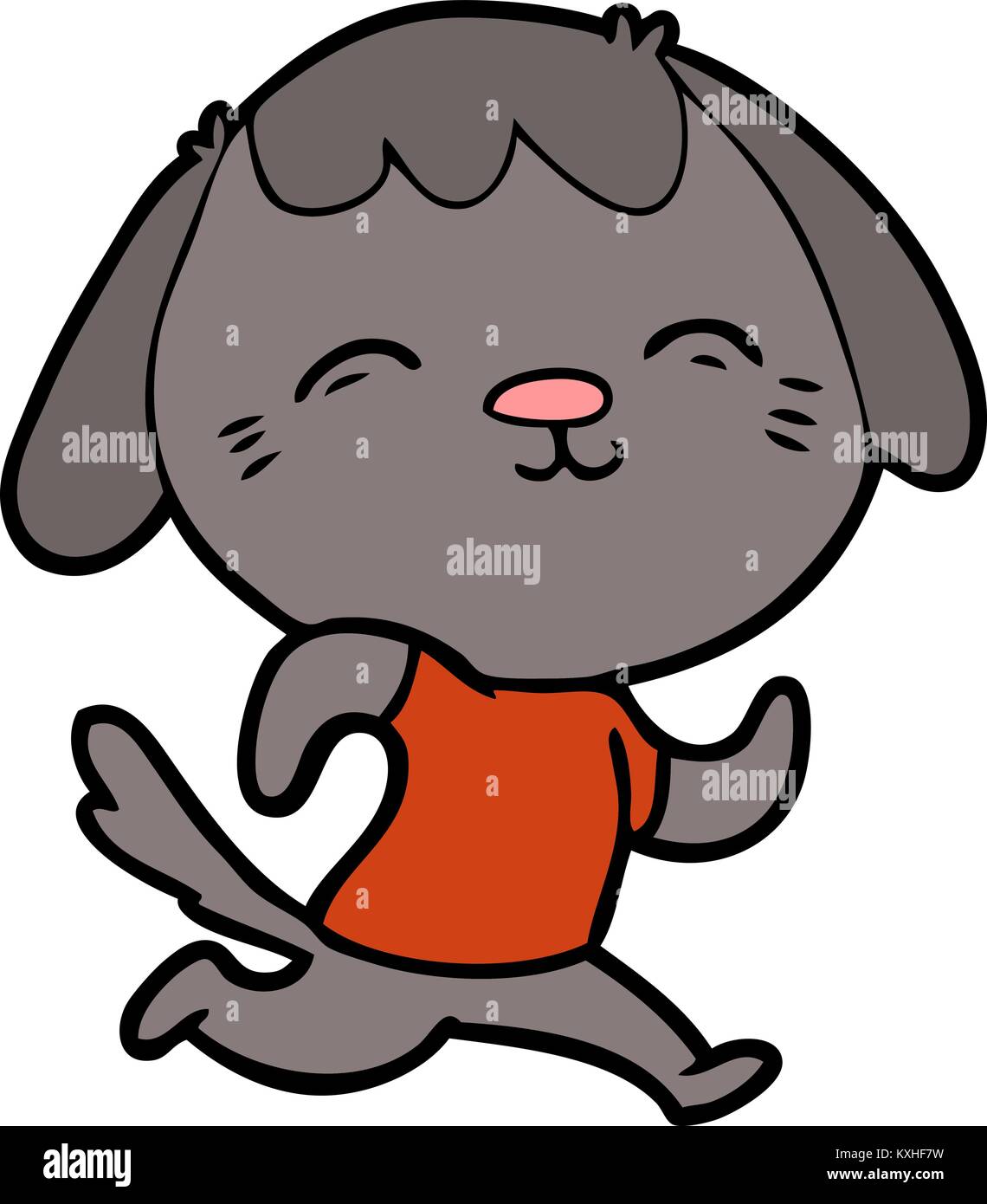 happy cartoon dog running Stock Vector Image & Art - Alamy