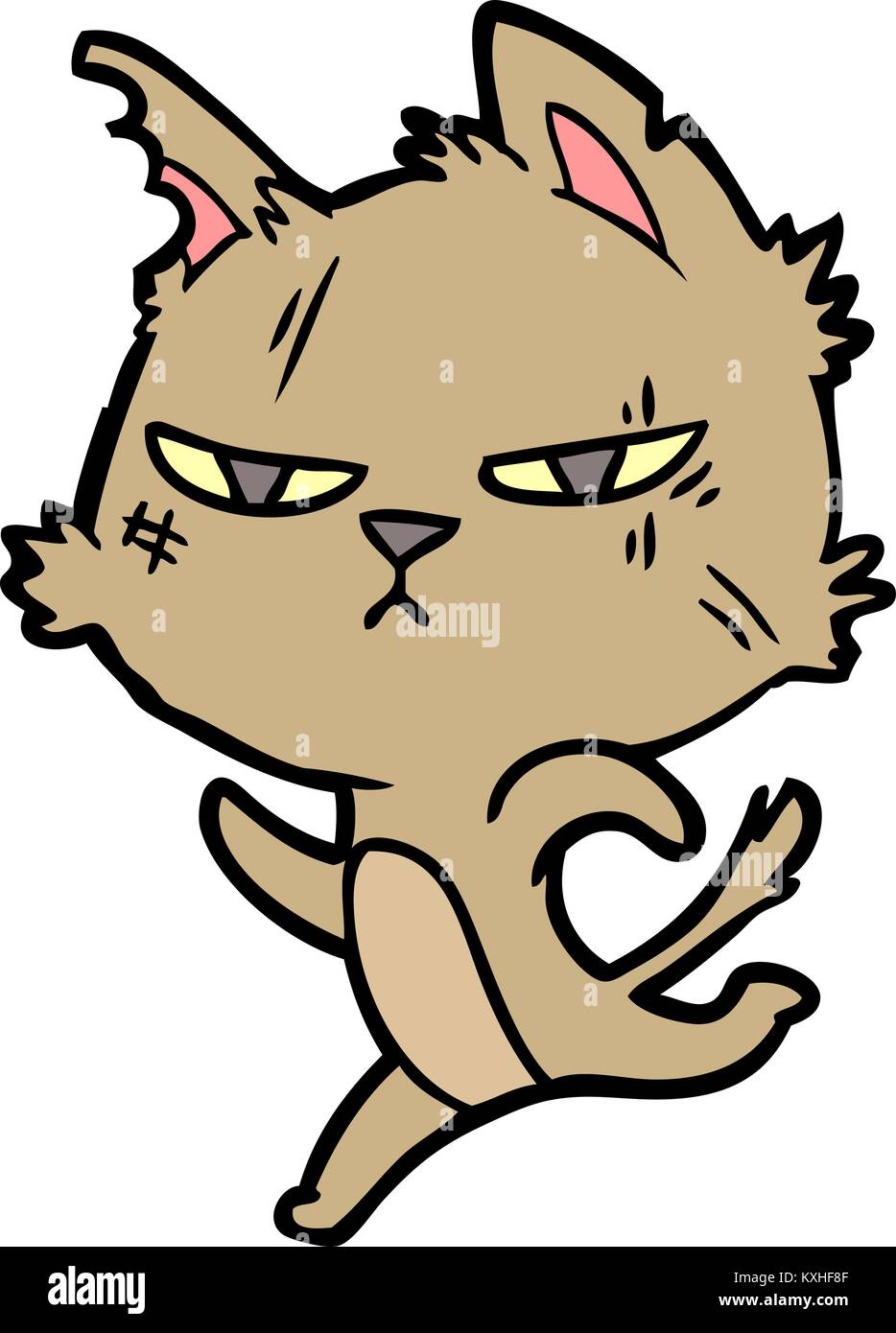 tough cartoon cat running Stock Vector Image & Art - Alamy