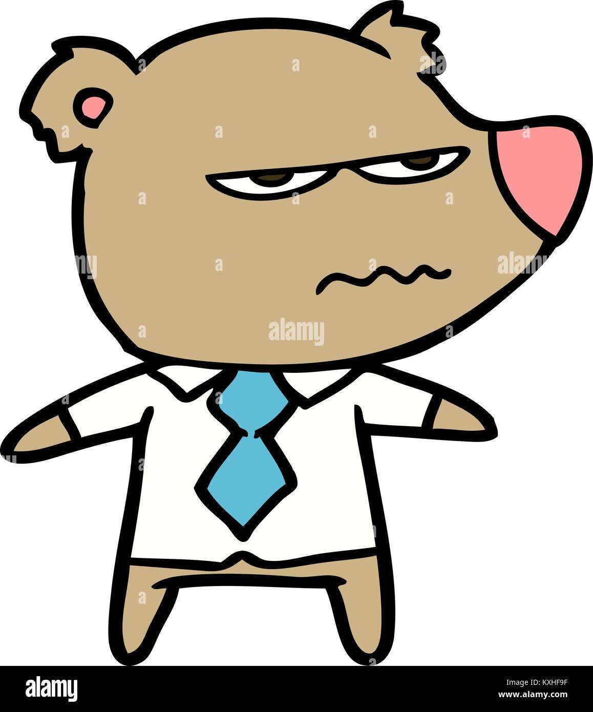 cartoon angry boss bear Stock Vector Image & Art - Alamy