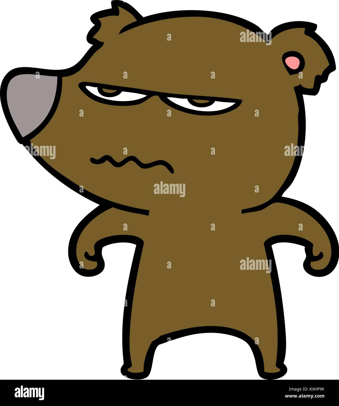 annoyed bear cartoon Stock Vector Image & Art - Alamy