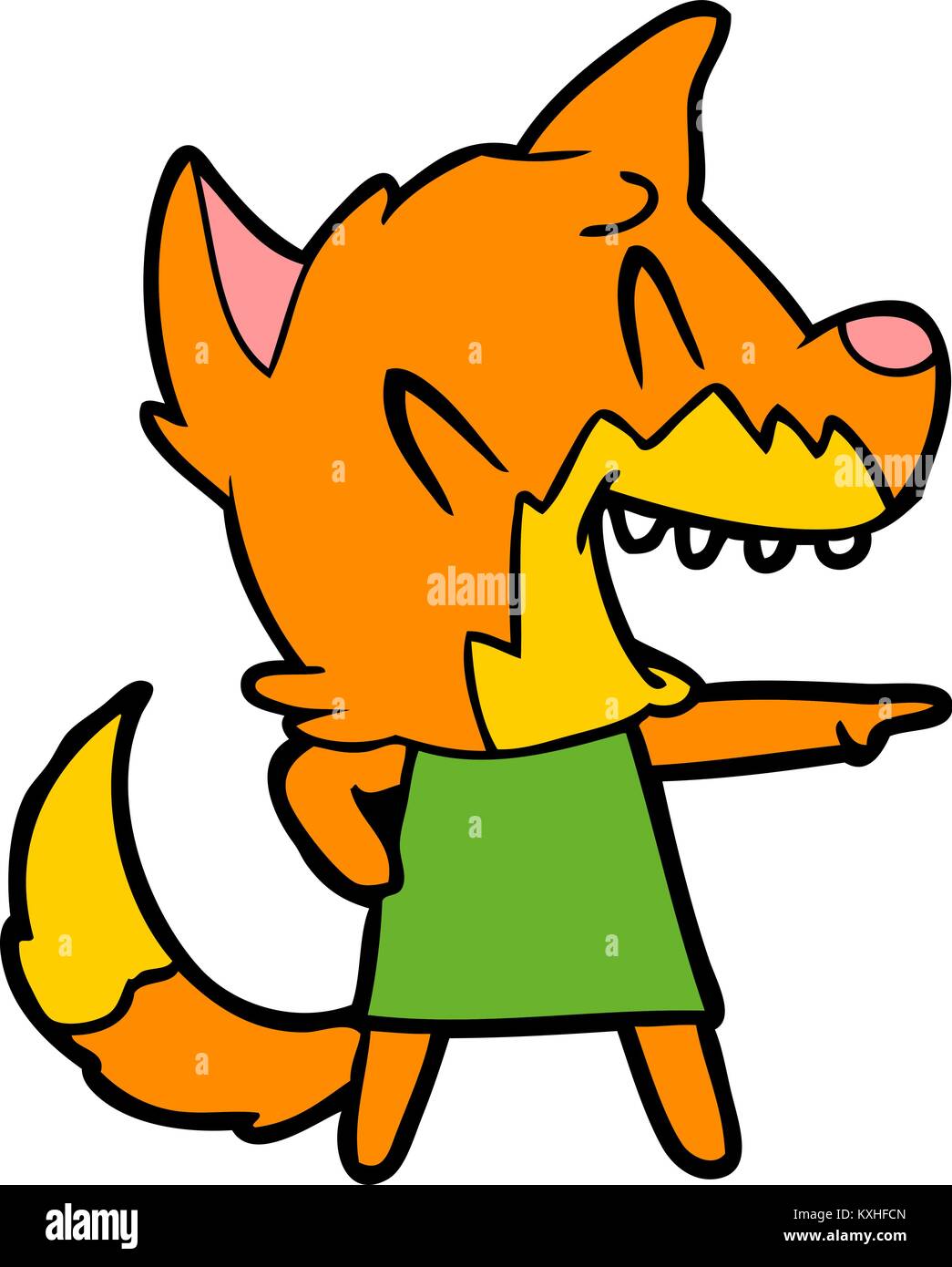 laughing fox cartoon Stock Vector Image & Art - Alamy