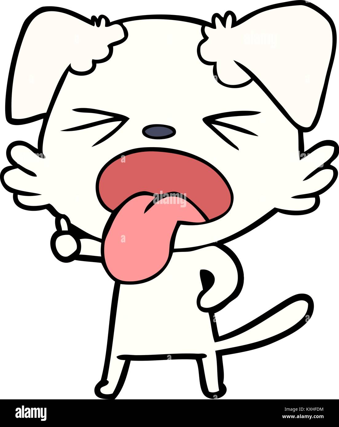 cartoon disgusted dog Stock Vector Image & Art - Alamy
