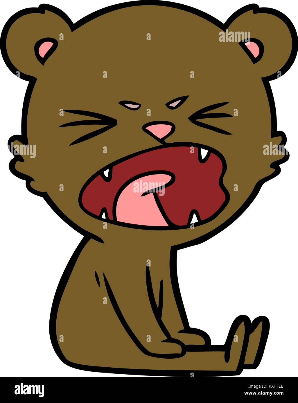 angry cartoon bear Stock Vector Image & Art - Alamy