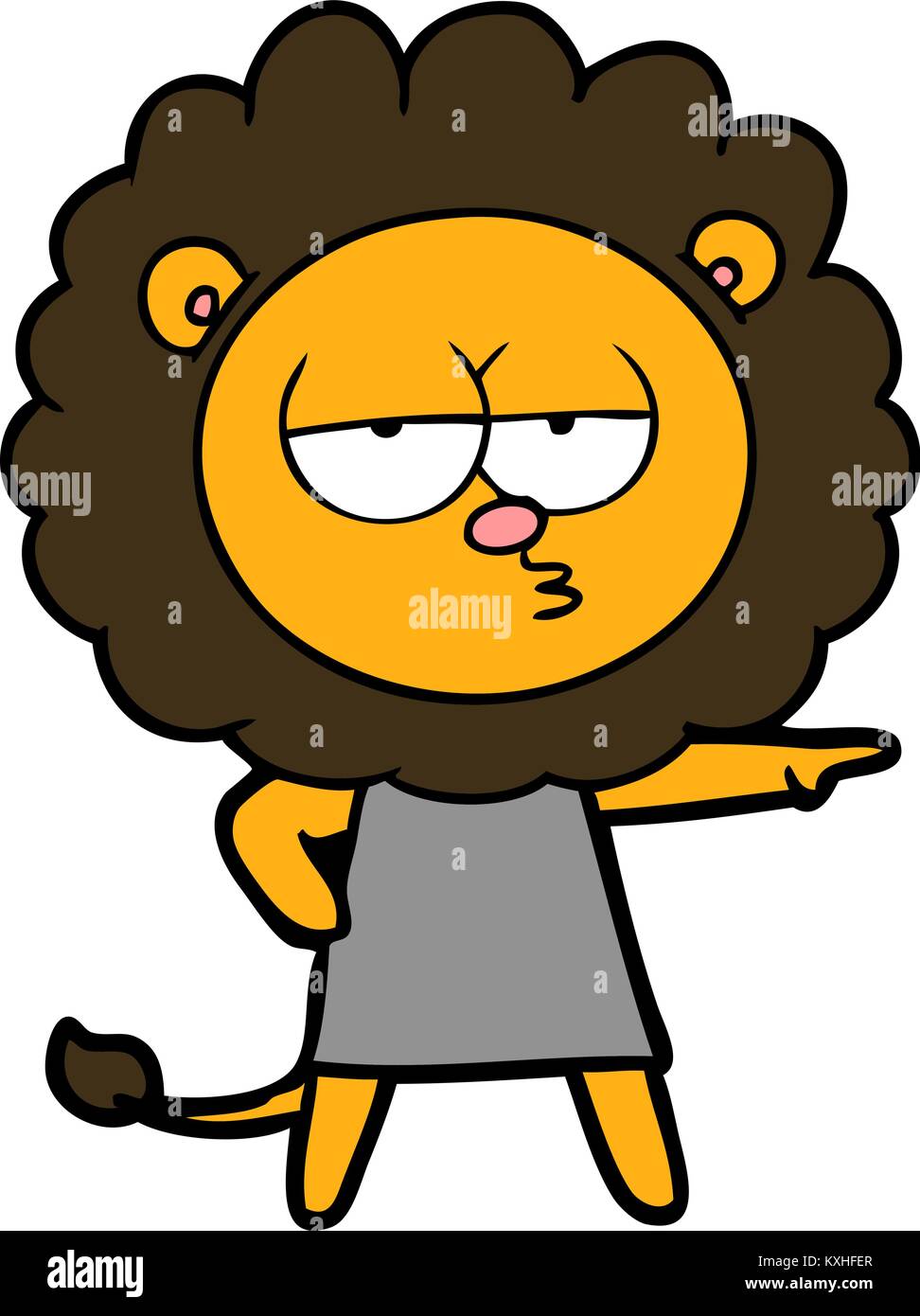 cartoon bored lion Stock Vector Image & Art - Alamy