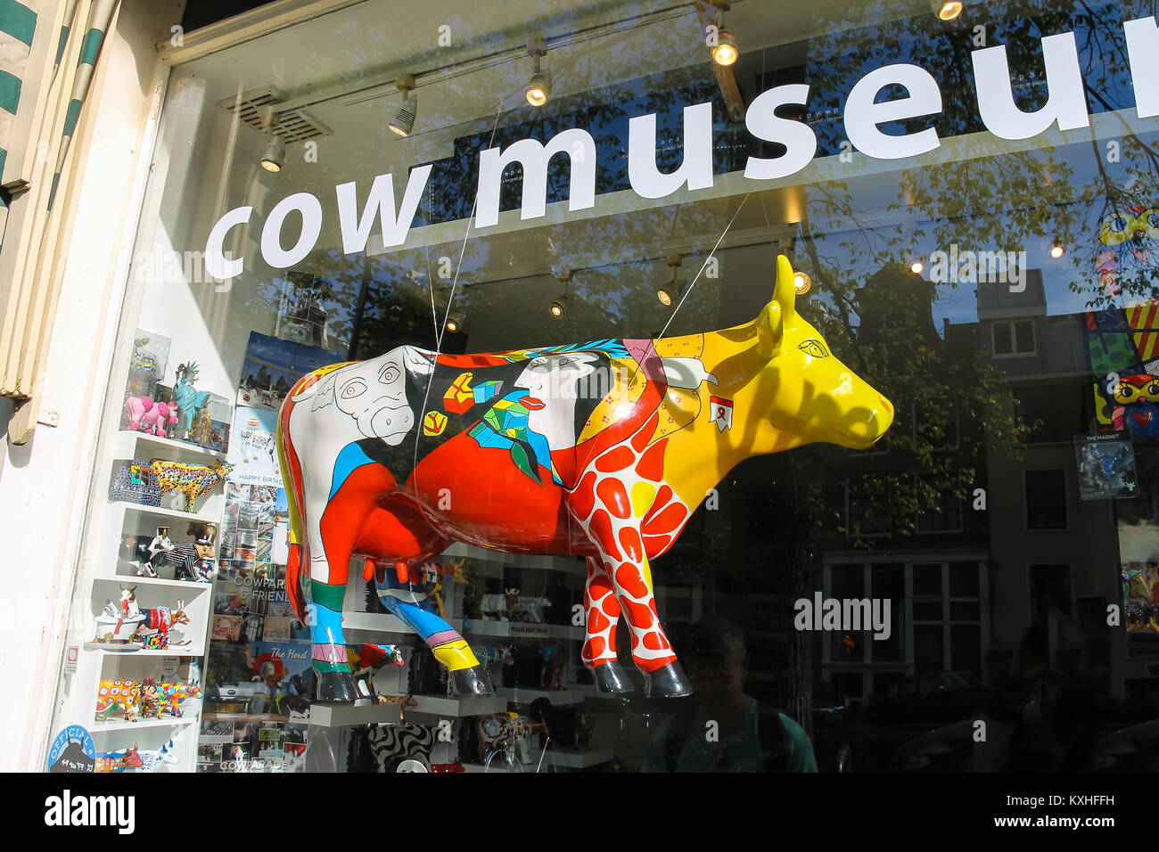Amsterdam, the Netherlands -October 03, 2015: Shopwindow of Cow Museum ...