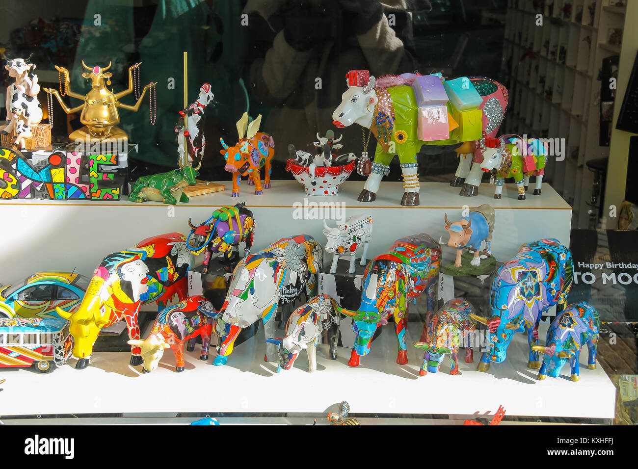 Amsterdam, the Netherlands -October 03, 2015: Shopwindow of Cow Museum ...
