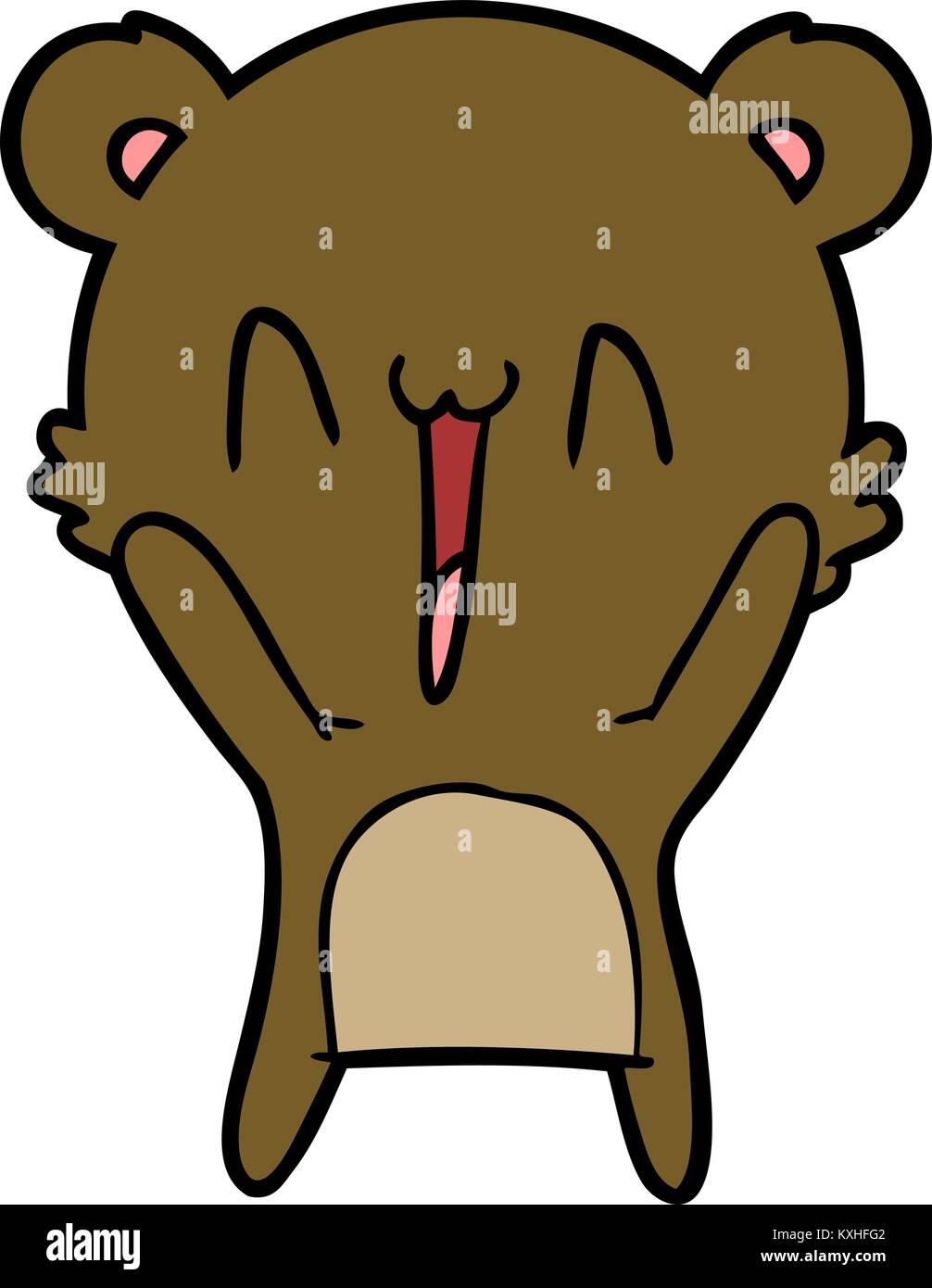 happy bear cartoon Stock Vector Image & Art - Alamy