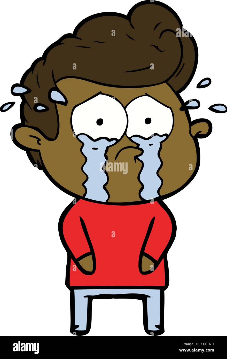 cartoon crying man Stock Vector Image & Art - Alamy