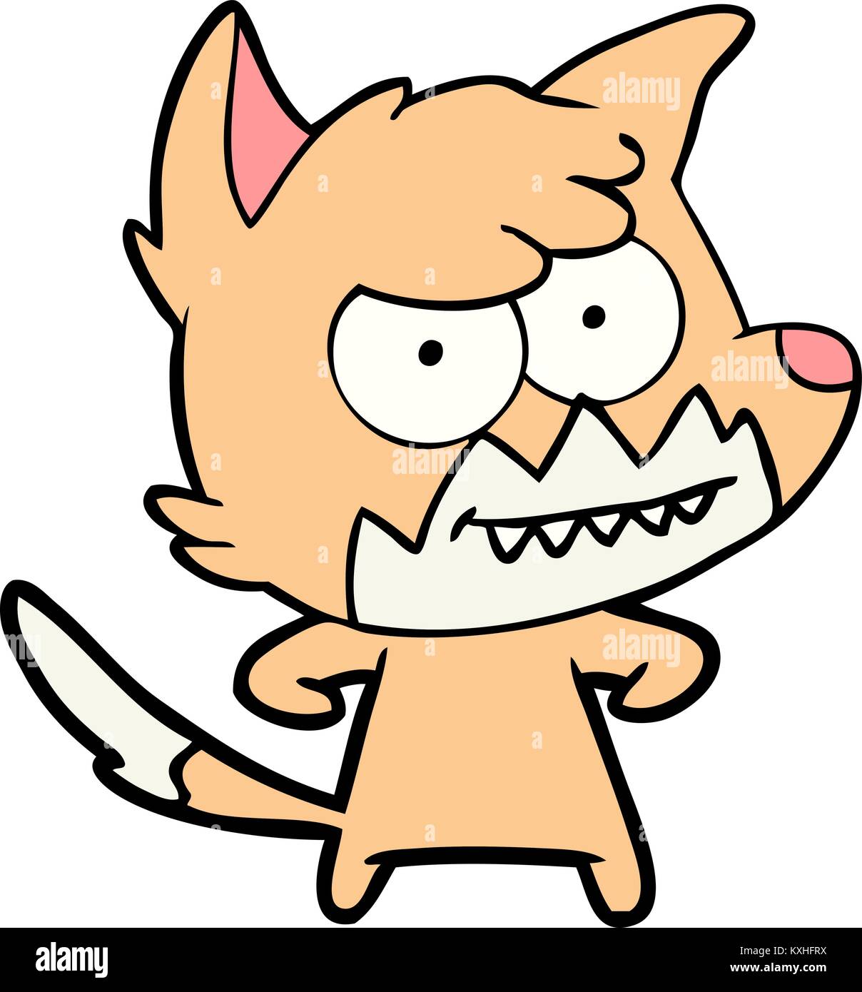 cartoon grinning fox Stock Vector Image & Art - Alamy