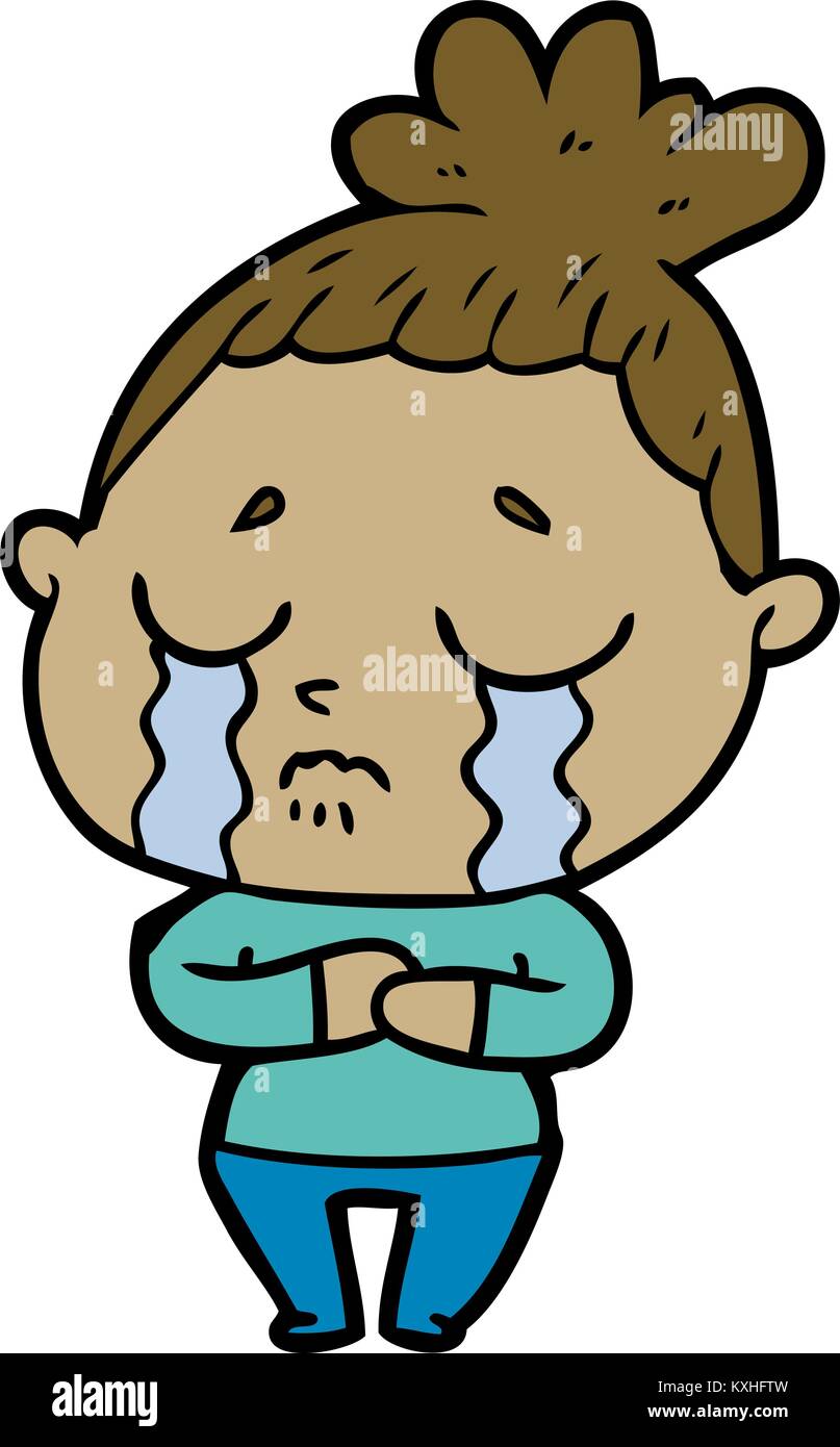 cartoon crying woman Stock Vector Image & Art - Alamy