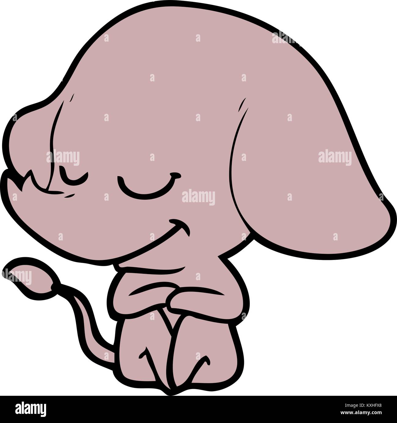 cartoon smiling elephant Stock Vector Image & Art - Alamy