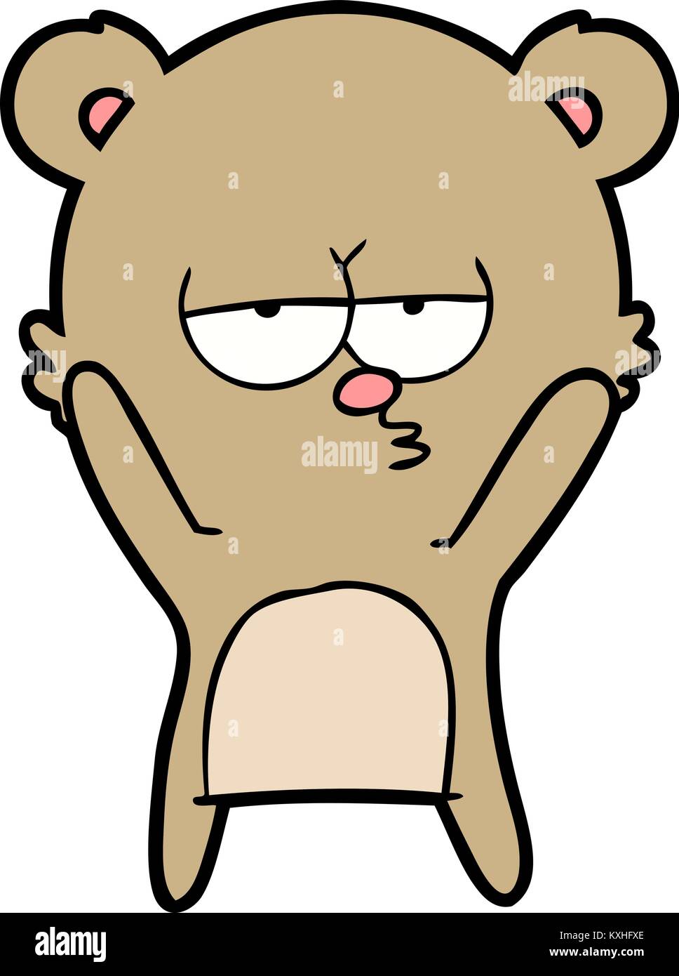 bored bear cartoon Stock Vector Image & Art - Alamy