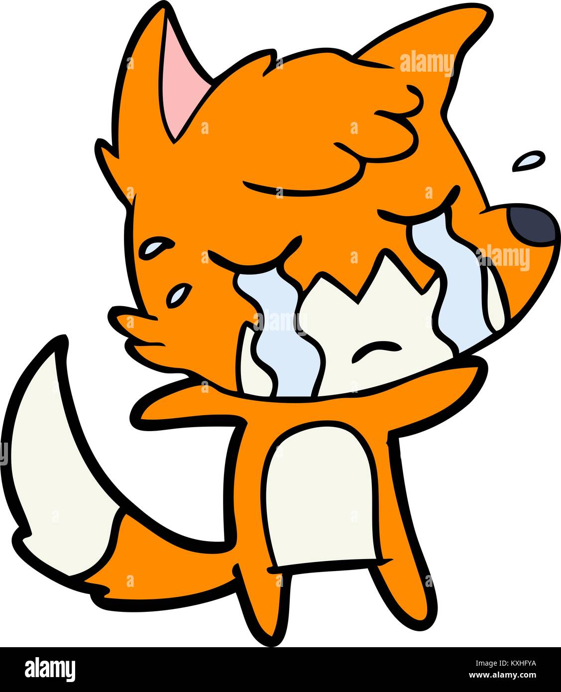 crying fox cartoon Stock Vector Image & Art - Alamy