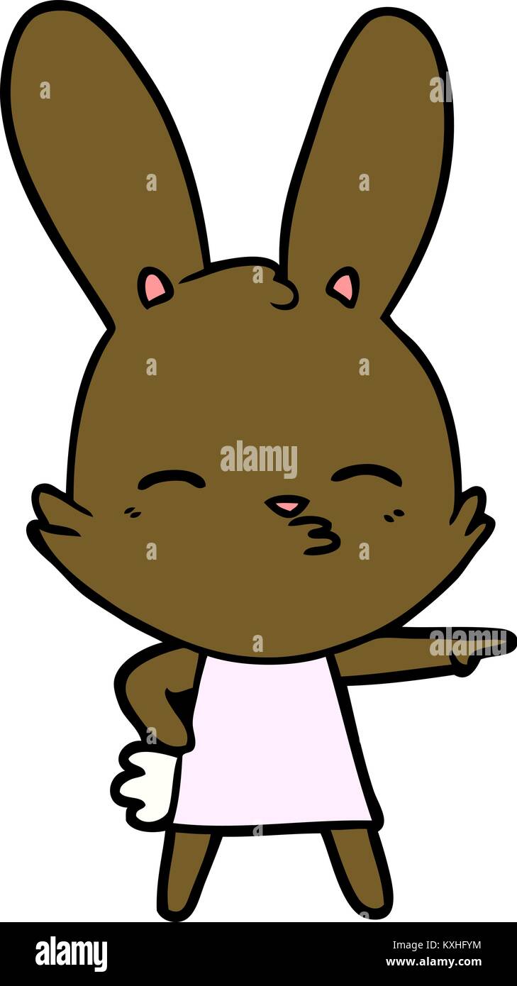 curious bunny cartoon Stock Vector Image & Art - Alamy