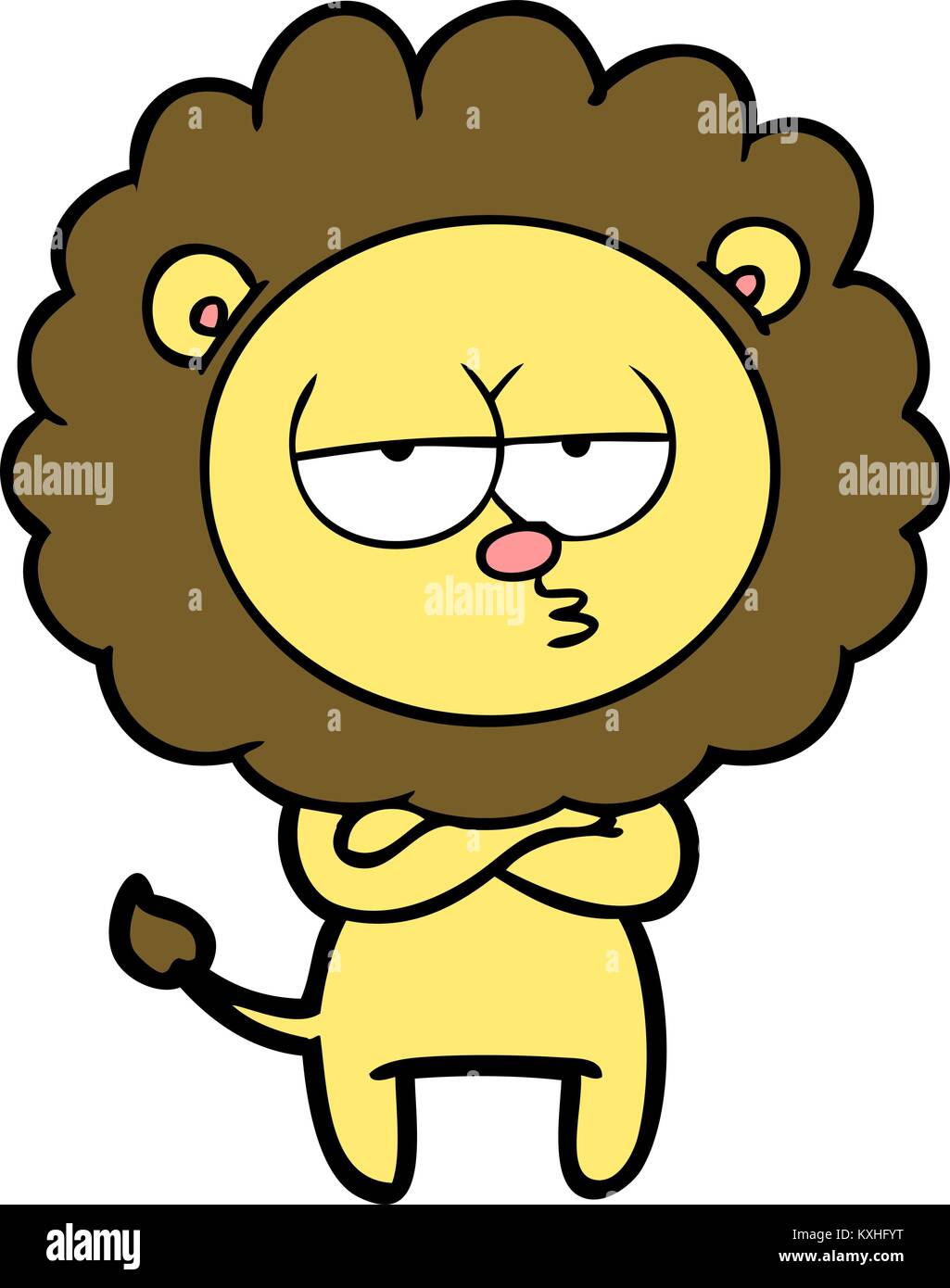 cartoon tired lion Stock Vector Image & Art - Alamy