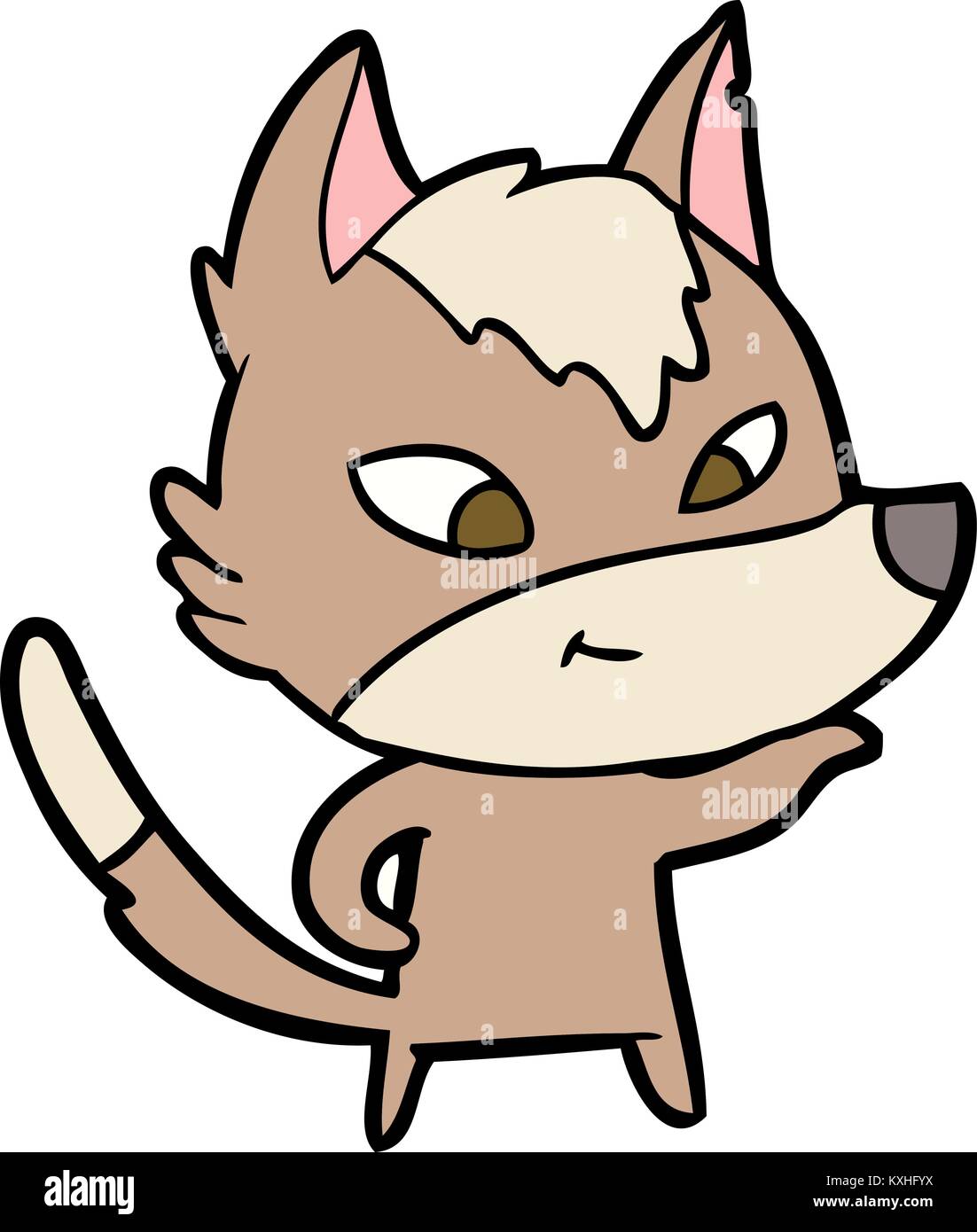 friendly cartoon wolf Stock Vector Image & Art - Alamy