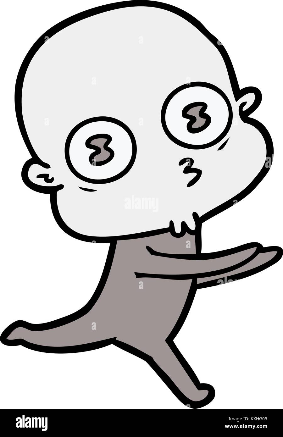 Bald man running Stock Vector Images - Alamy