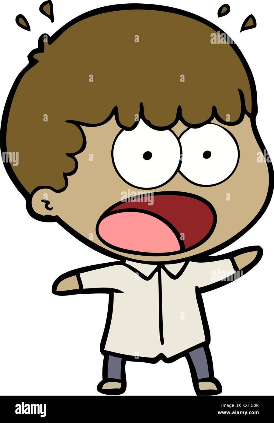 cartoon shocked man Stock Vector Image & Art - Alamy