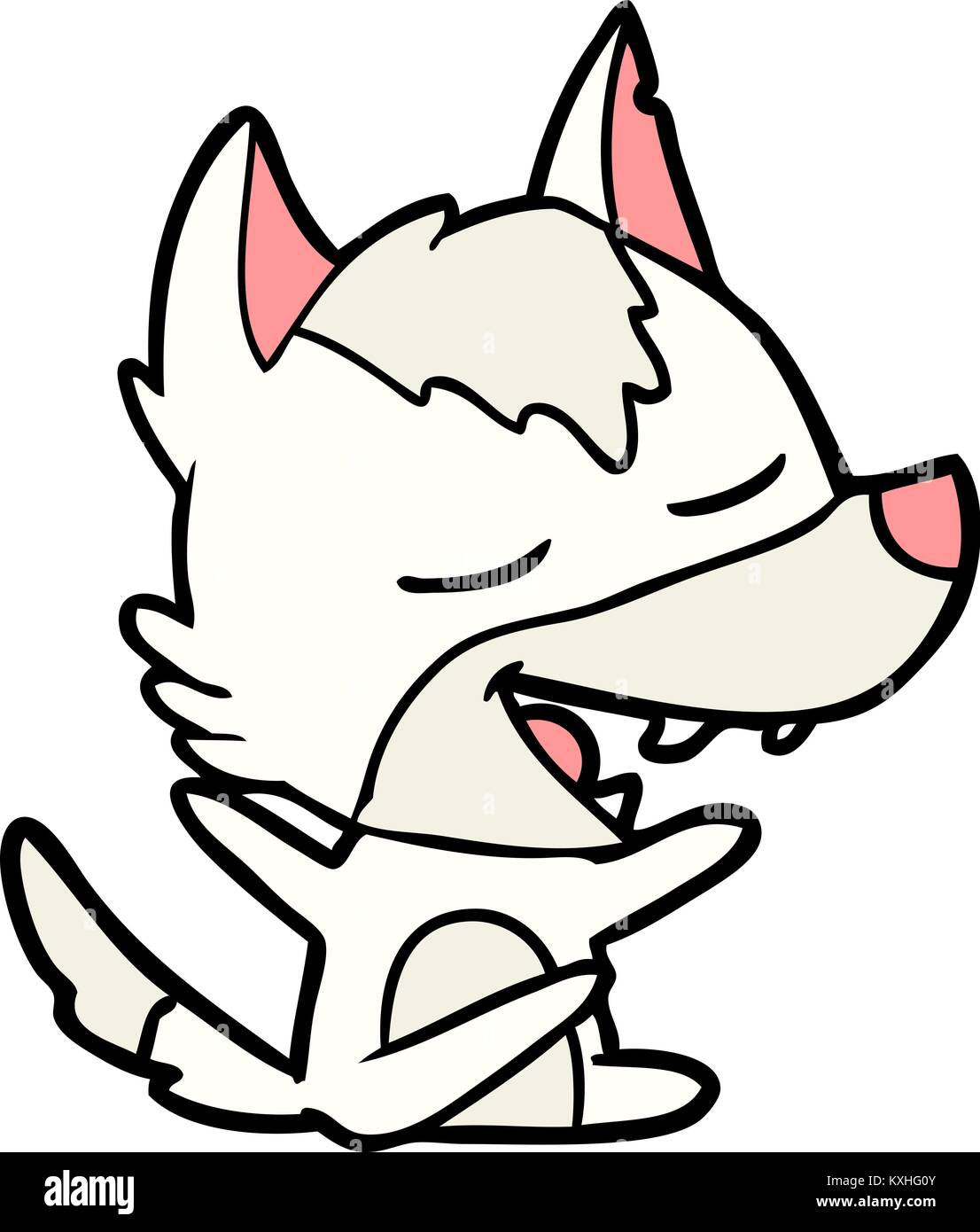 cartoon wolf laughing Stock Vector Image & Art - Alamy