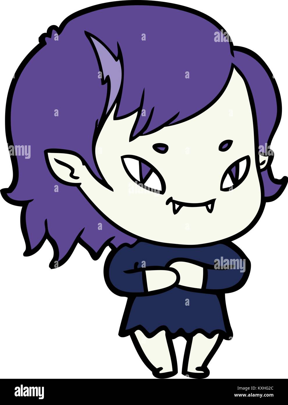 Cartoon friendly vampire girl Stock Vector Images - Alamy