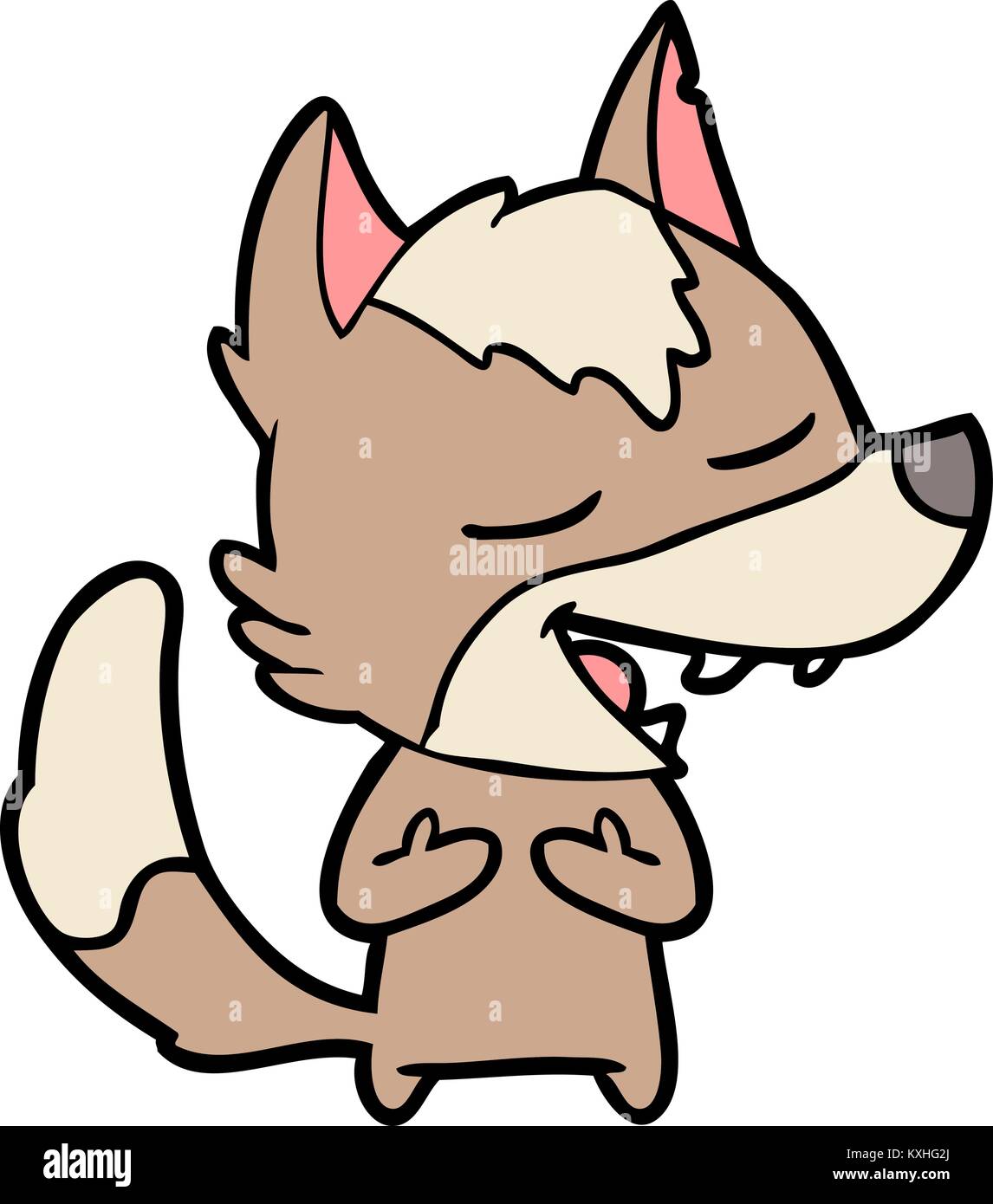 cartoon wolf laughing Stock Vector Image & Art - Alamy