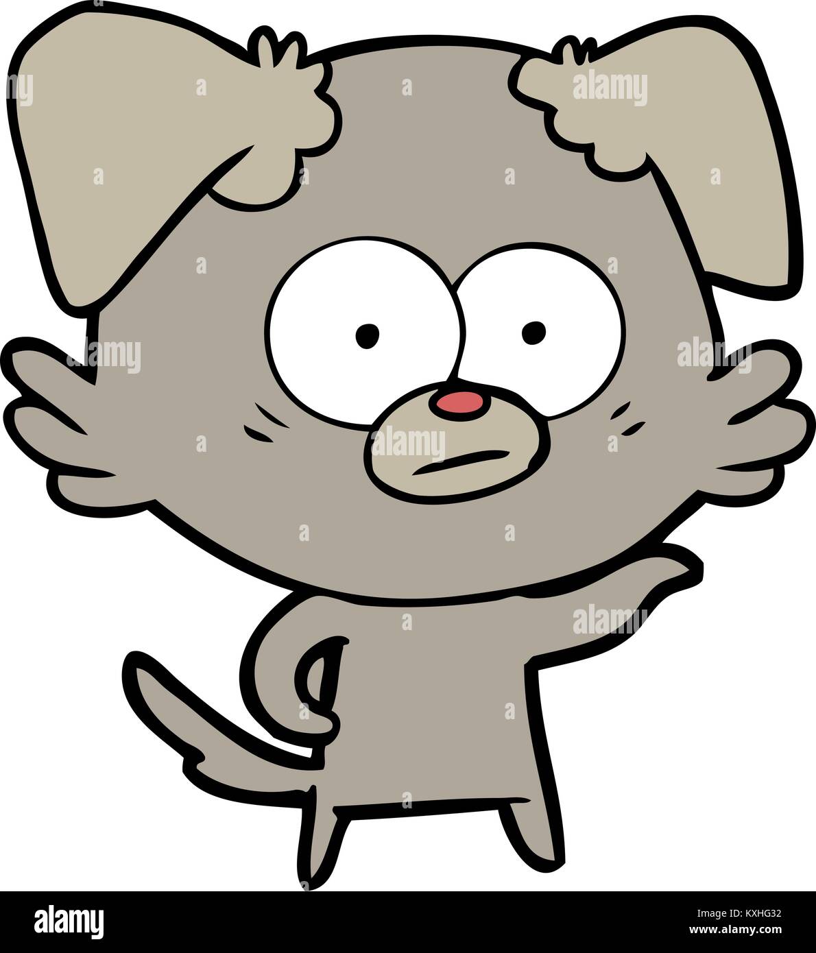 nervous dog cartoon Stock Vector Image & Art - Alamy