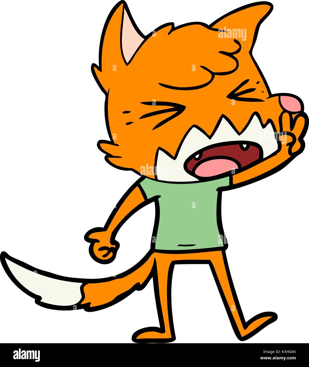 angry cartoon fox Stock Vector Image & Art - Alamy