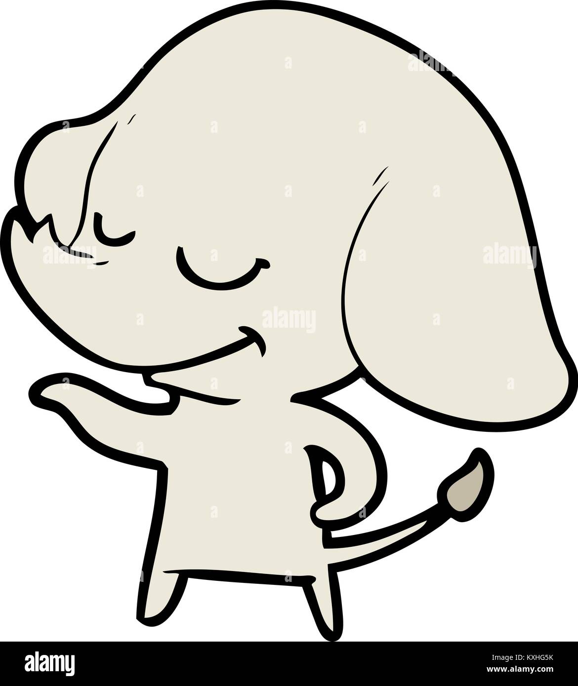 cartoon smiling elephant Stock Vector Image & Art - Alamy