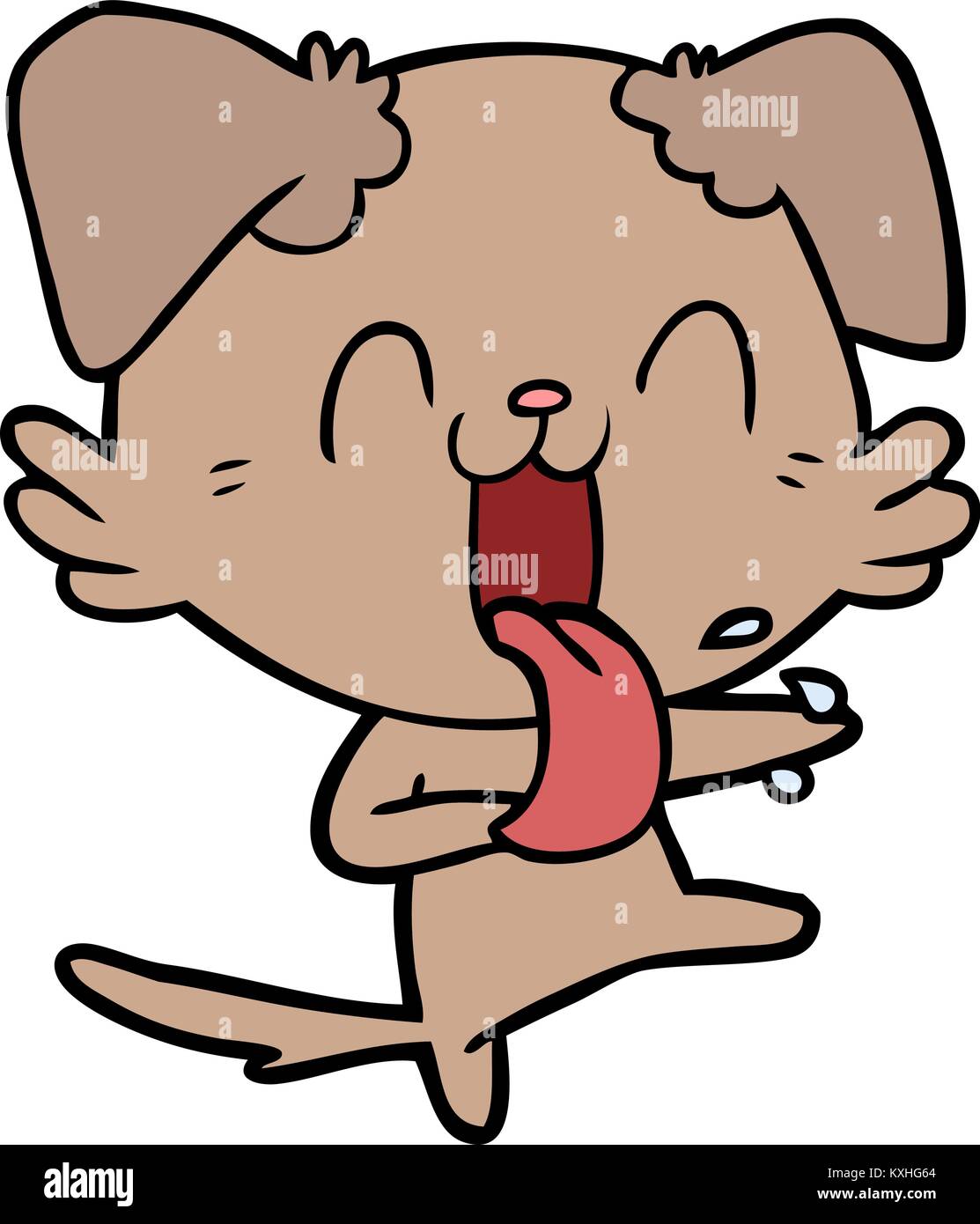 cartoon panting dog Stock Vector Image & Art - Alamy