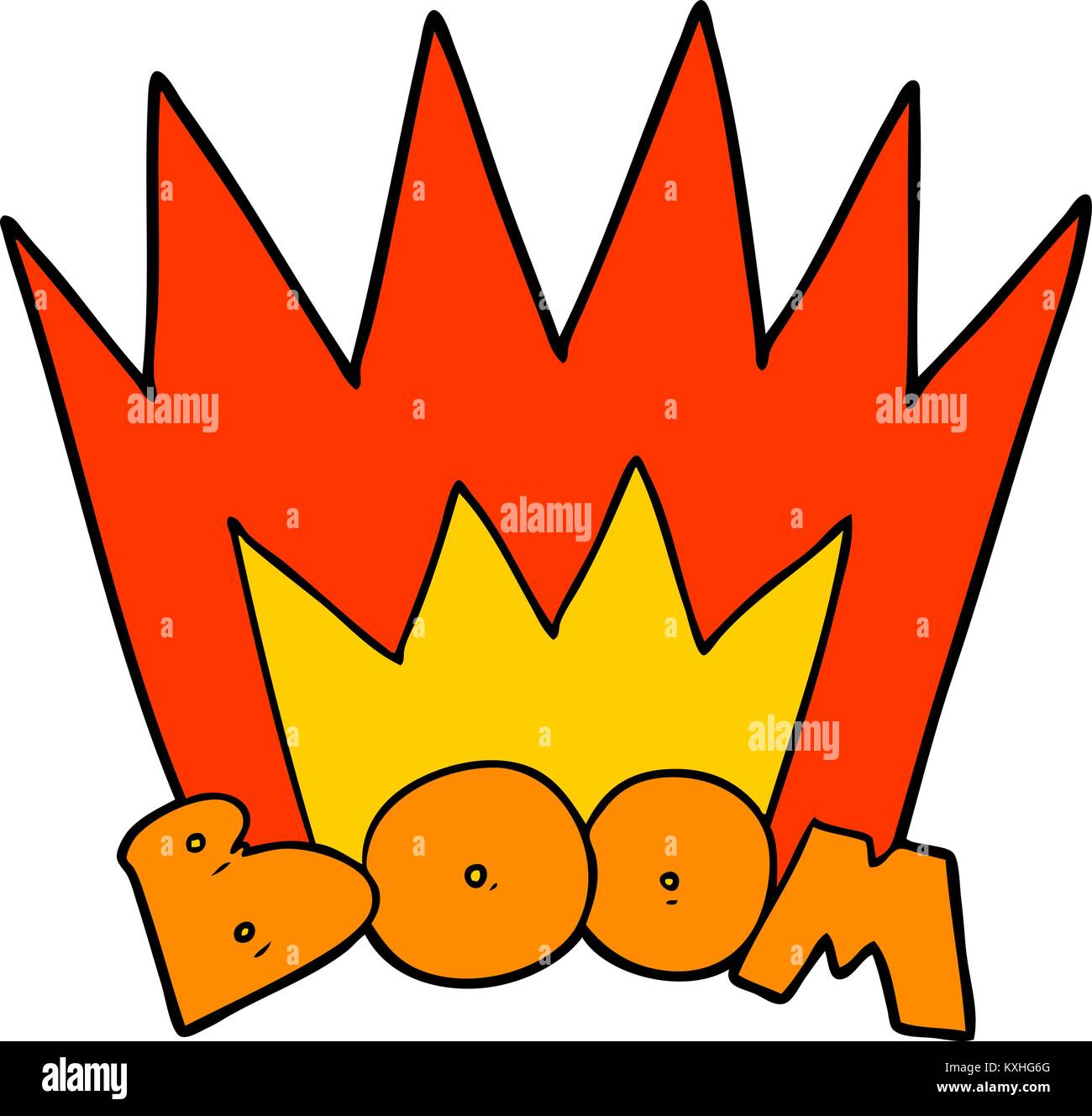 Freehand drawn cartoon boom symbol hi-res stock photography and images ...