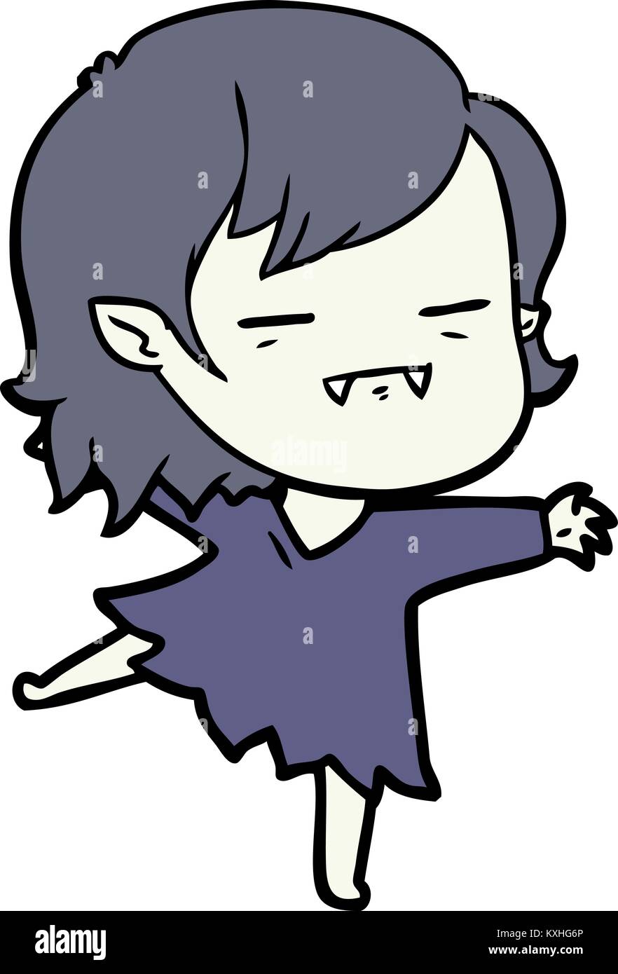 cartoon undead vampire girl dancing Stock Vector Image & Art - Alamy