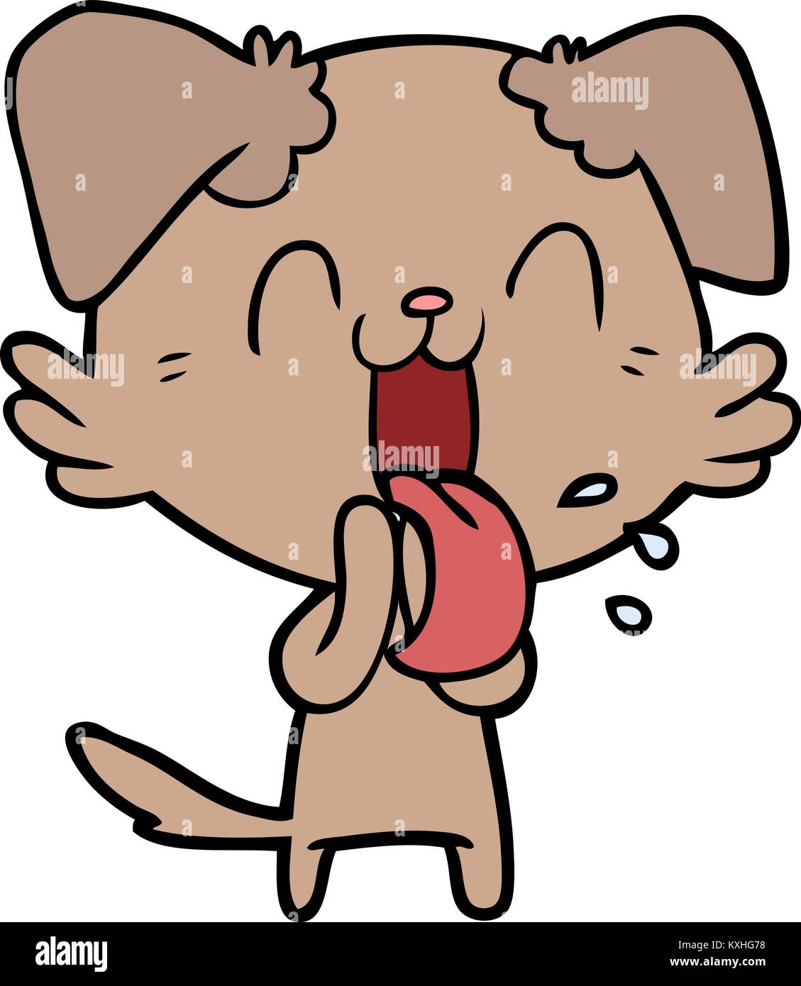 cartoon panting dog Stock Vector Image & Art - Alamy