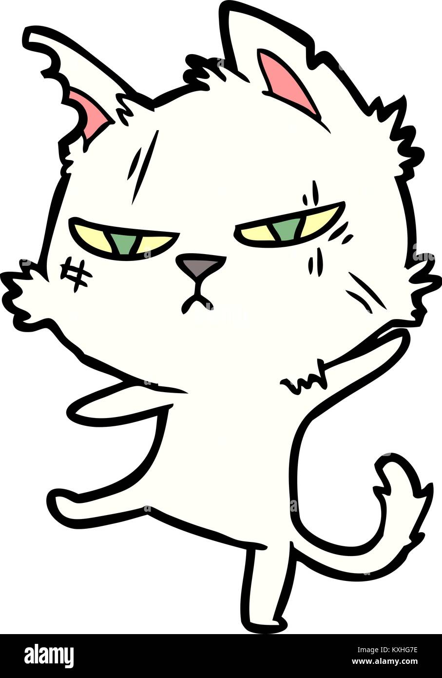 tough cartoon cat Stock Vector Image & Art - Alamy