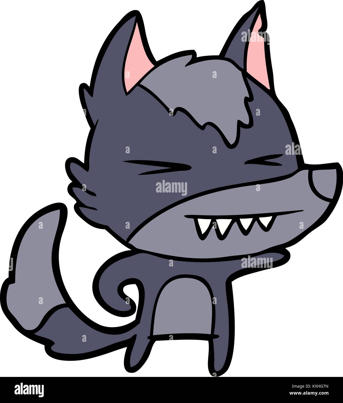 angry wolf cartoon Stock Vector Image & Art - Alamy