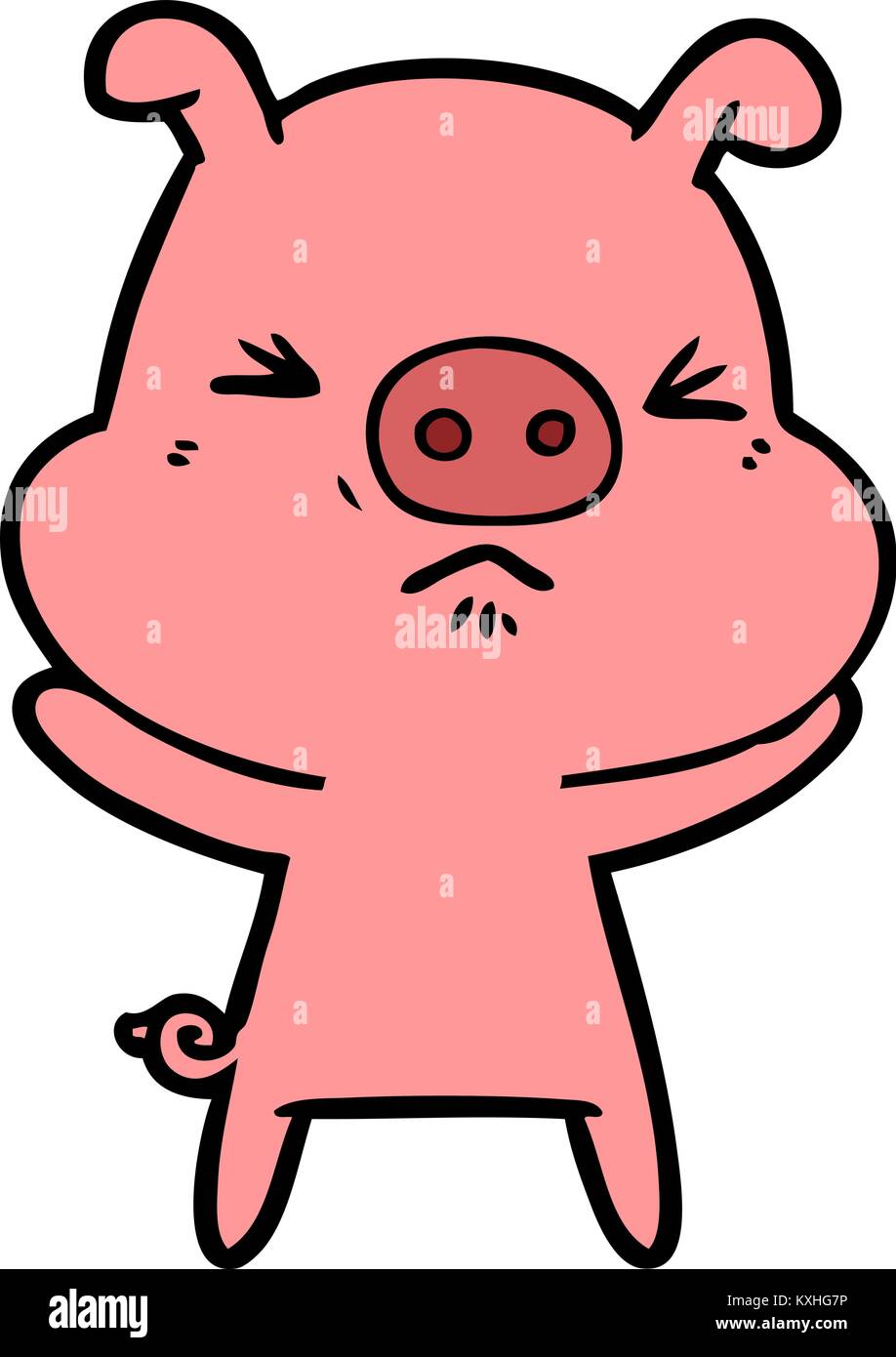 cartoon angry pig Stock Vector Image & Art - Alamy