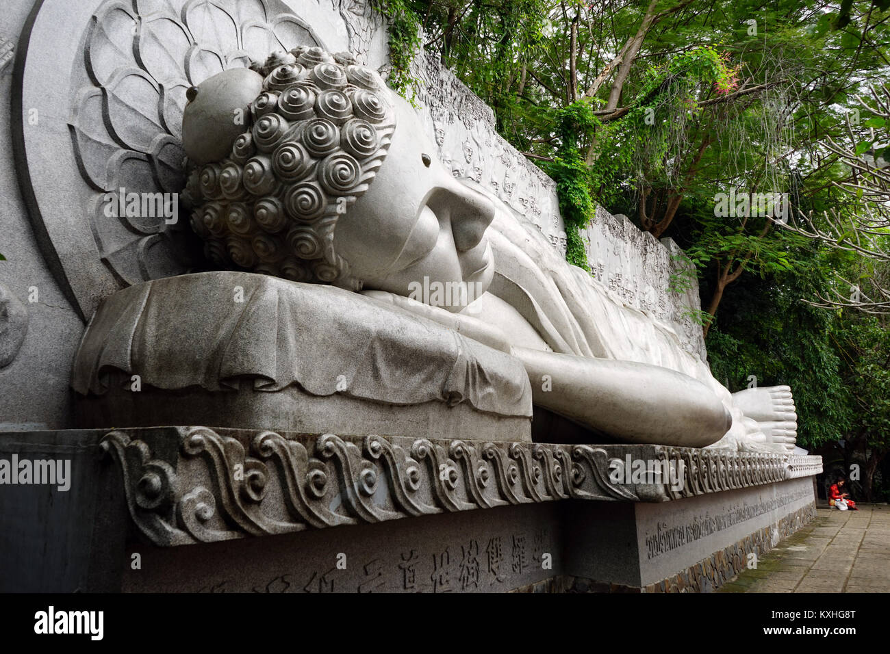 NHA TRANG, VIETNAM - CIRCA JANUARY 2017 Big Buddha statue in Long Son ...