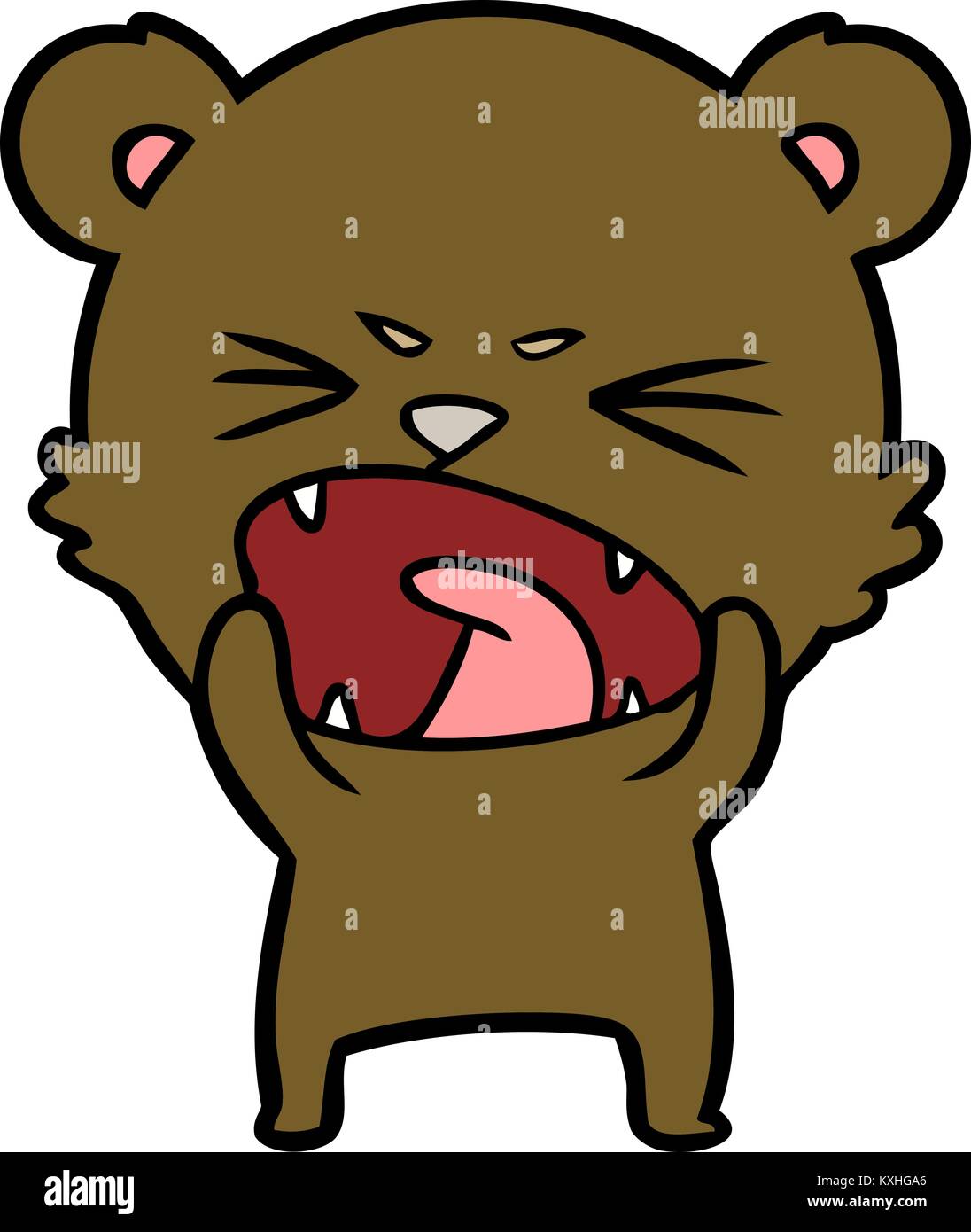 angry cartoon bear Stock Vector Image & Art - Alamy