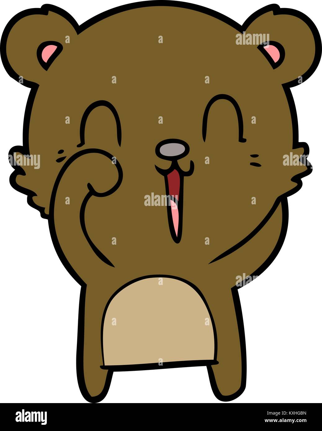 happy cartoon bear Stock Vector Image & Art - Alamy