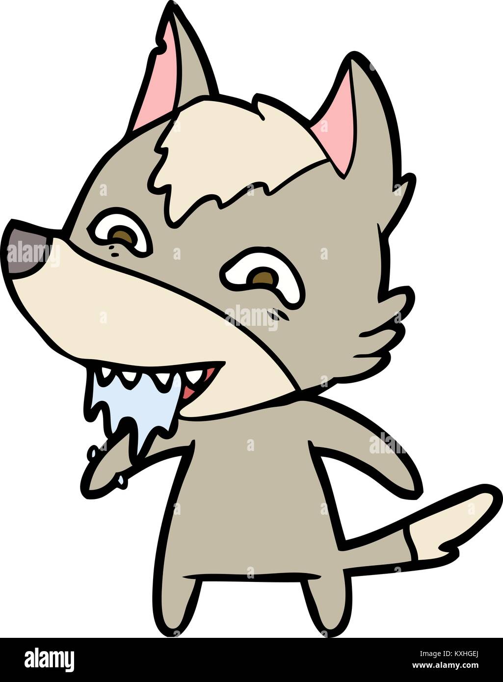 cartoon hungry wolf Stock Vector Image & Art - Alamy